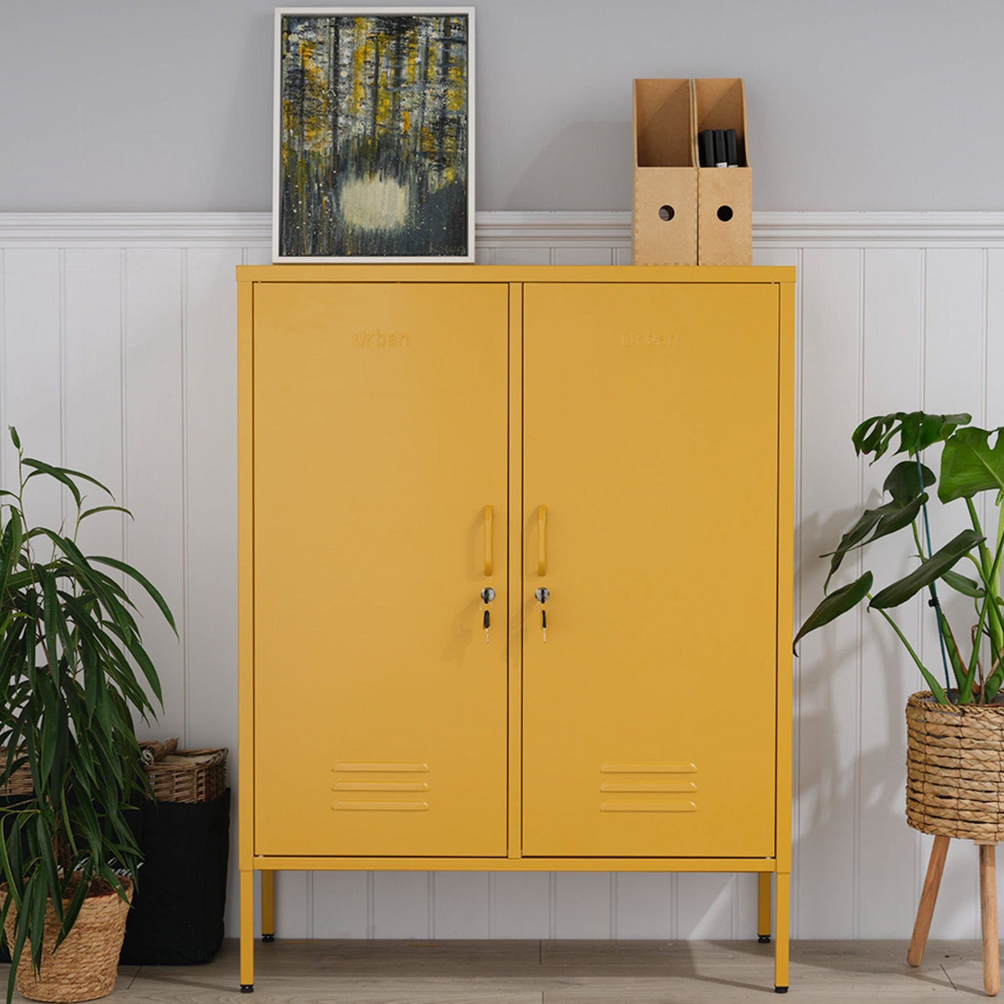 The Fulham - Home Style Storage Locker In Mustard – Urban Lockers