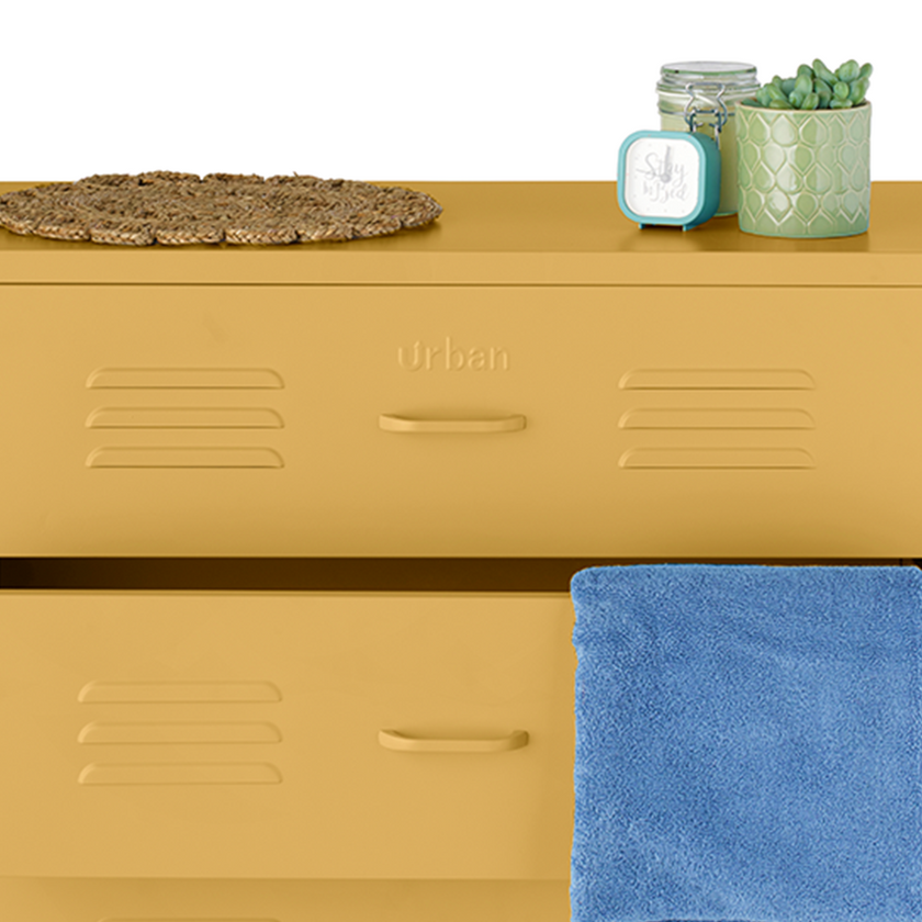 The Lambeth - Industrial Style Metal Drawers In Mustard – Urban Lockers
