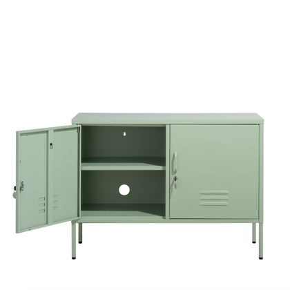 The Oxford - Side Table/TV Stand Storage Locker In Sage – Urban Lockers