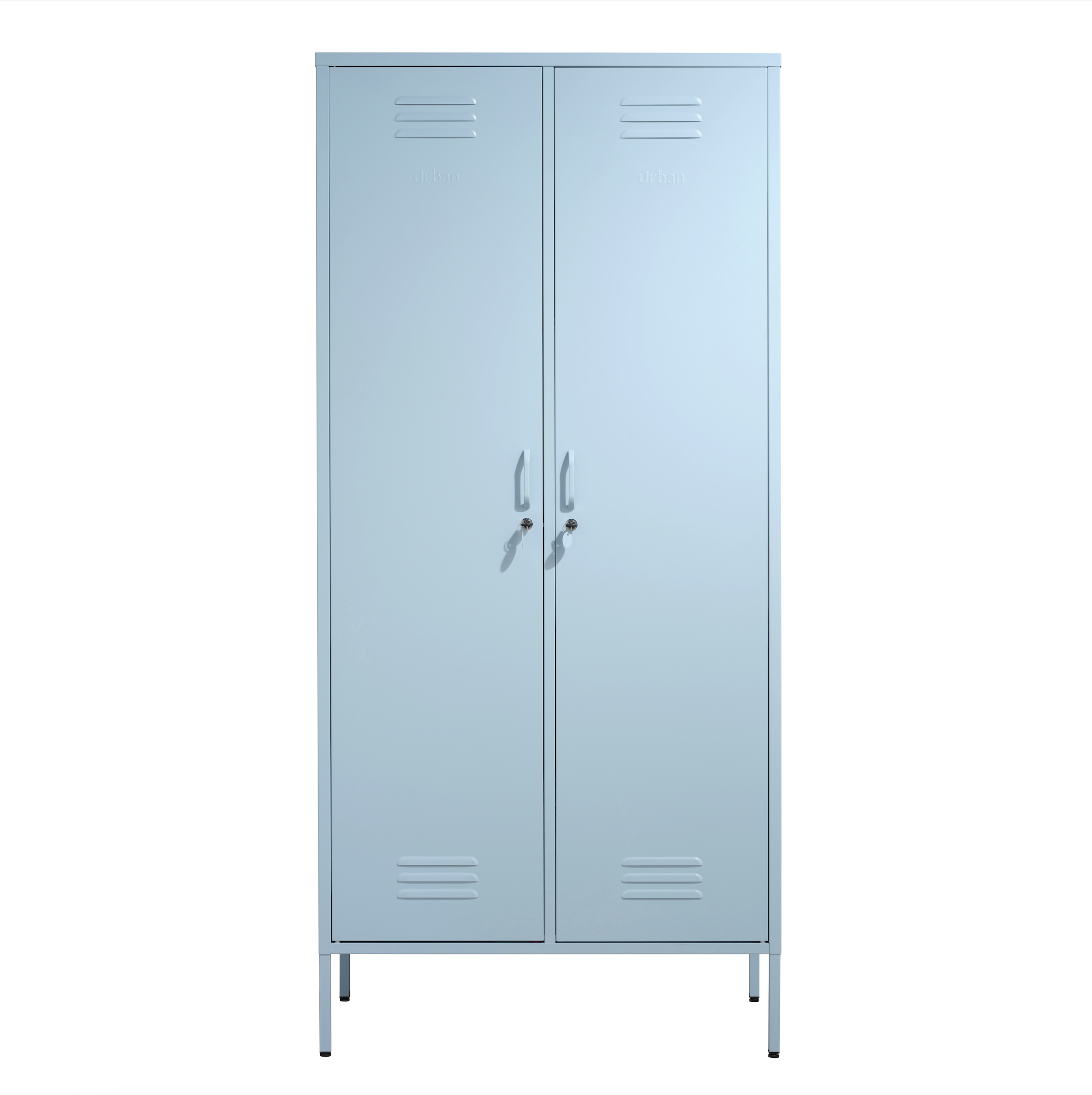 The Chelsea - Tall Double Door Storage Locker In Sky Blue – Urban Lockers