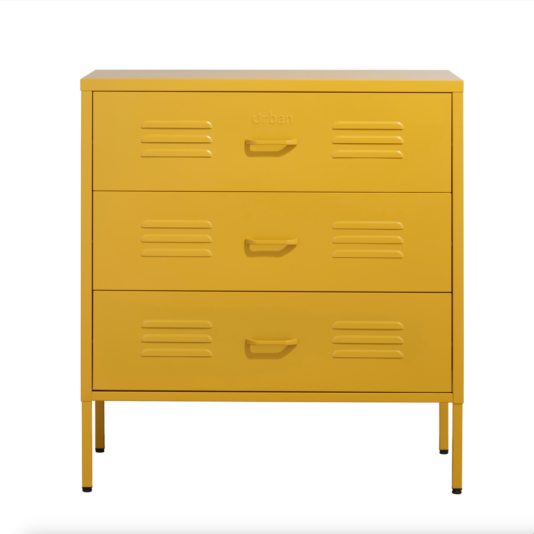 The Lambeth - Industrial Style Metal Drawers In Mustard – Urban Lockers