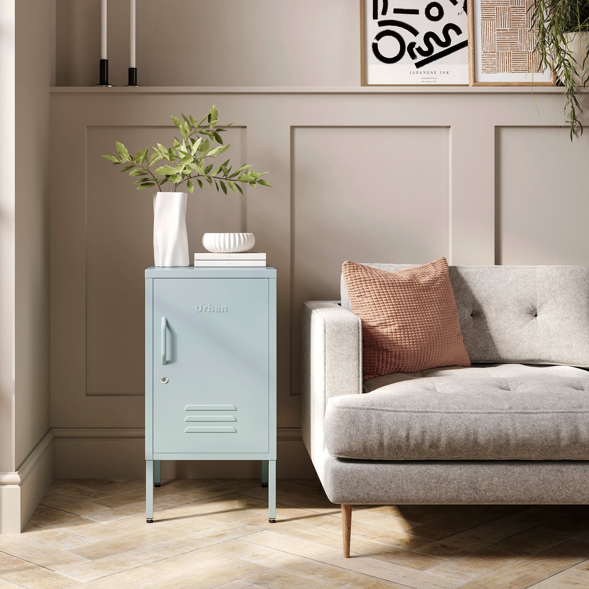 The Camden | Bedside Locker | Sky Blue | Urban Lockers
