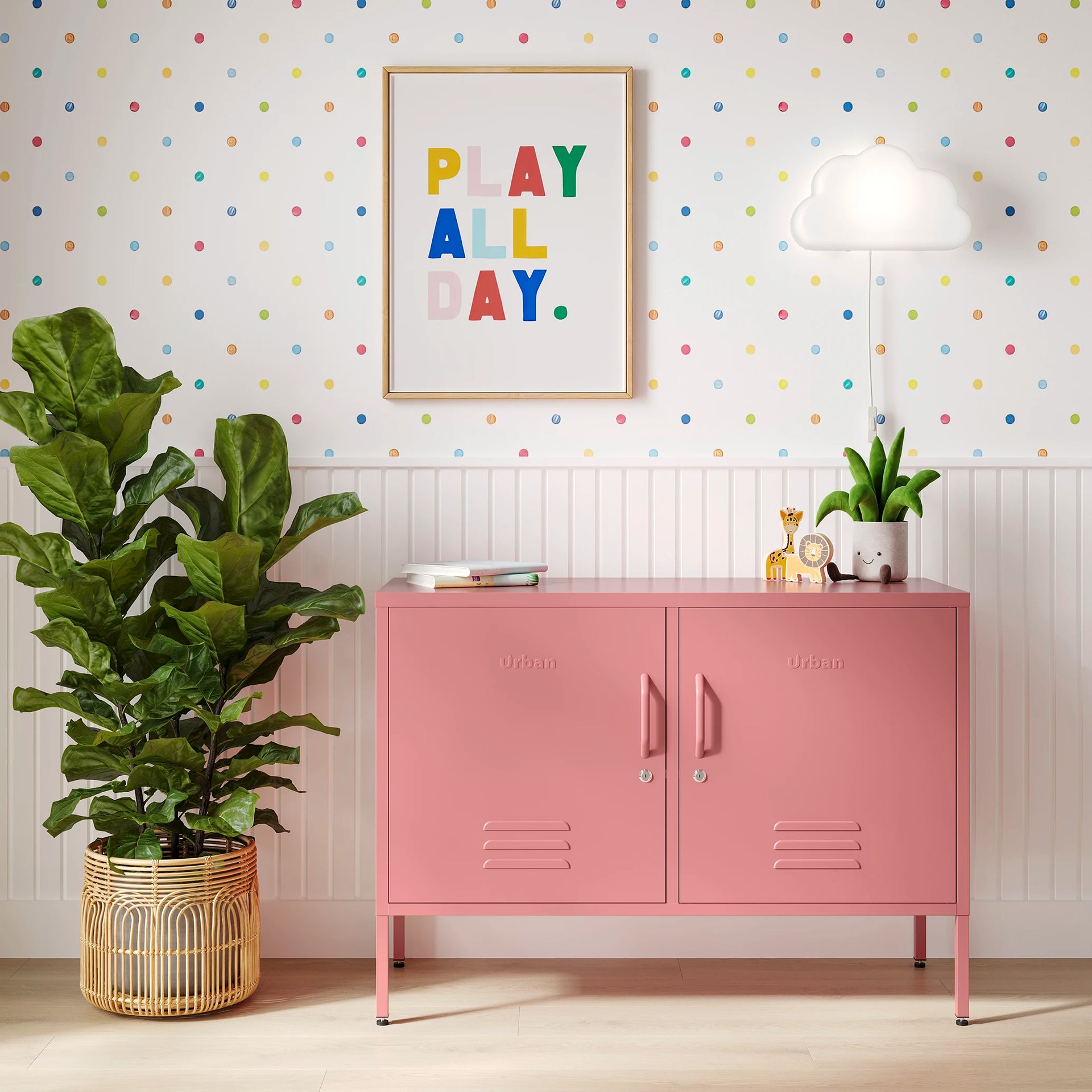 The Oxford | Side Table Locker | Flamingo | Urban Lockers