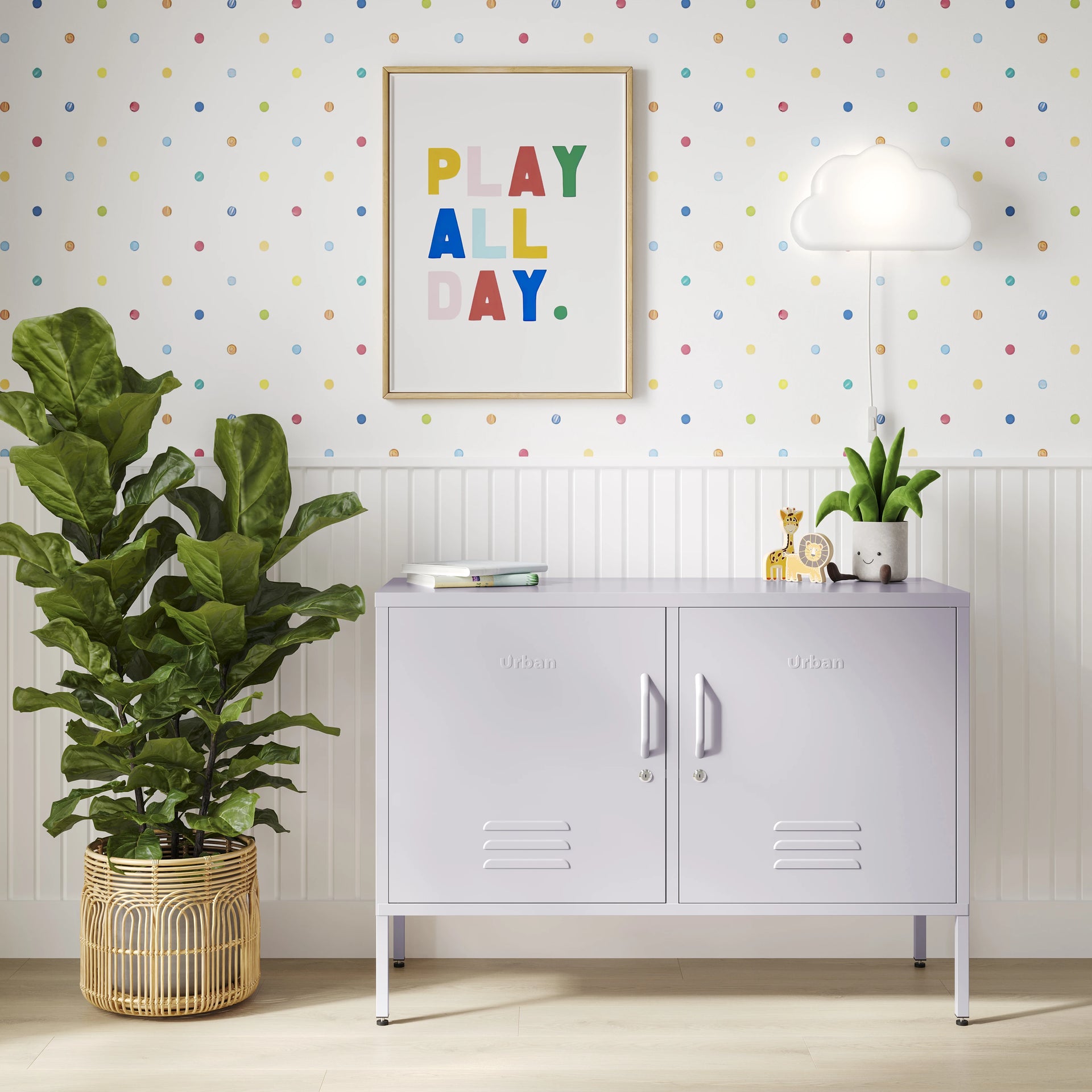 The Oxford | Side Table Locker | Lilac | Urban Lockers