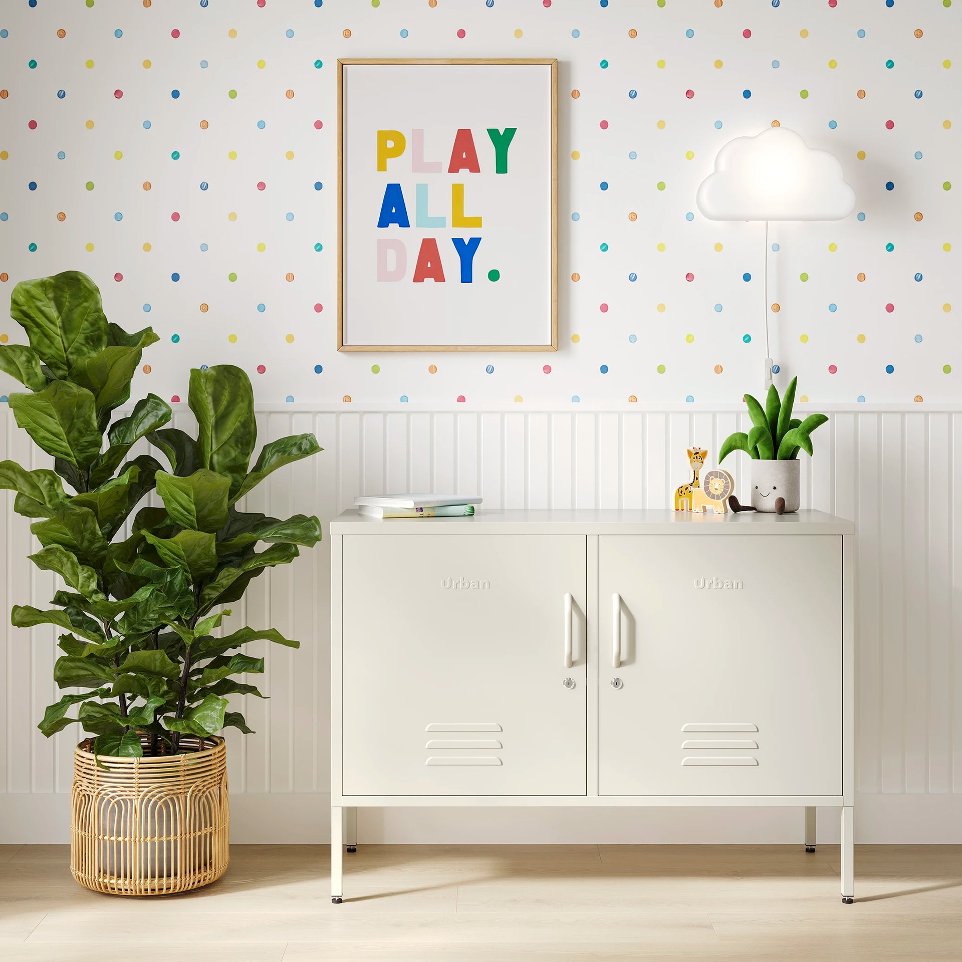 The Oxford | Side Table Locker | Vanilla | Urban Lockers