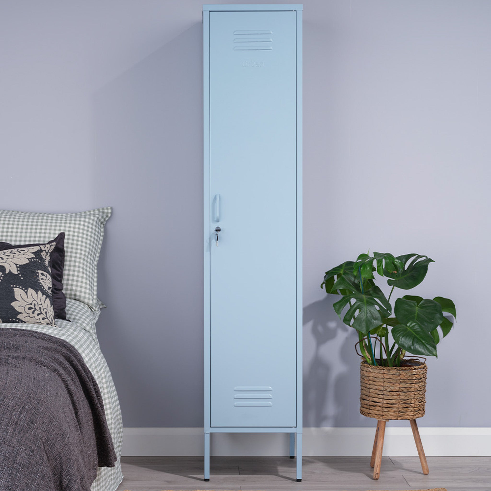 The Bexley - Tall Single Door Storage Locker In Sky Blue – Urban Lockers
